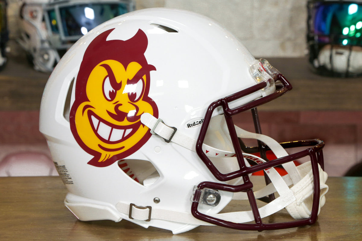 Arizona State Sun Devils Riddell Speed Authentic Helmet - White Sparky ...