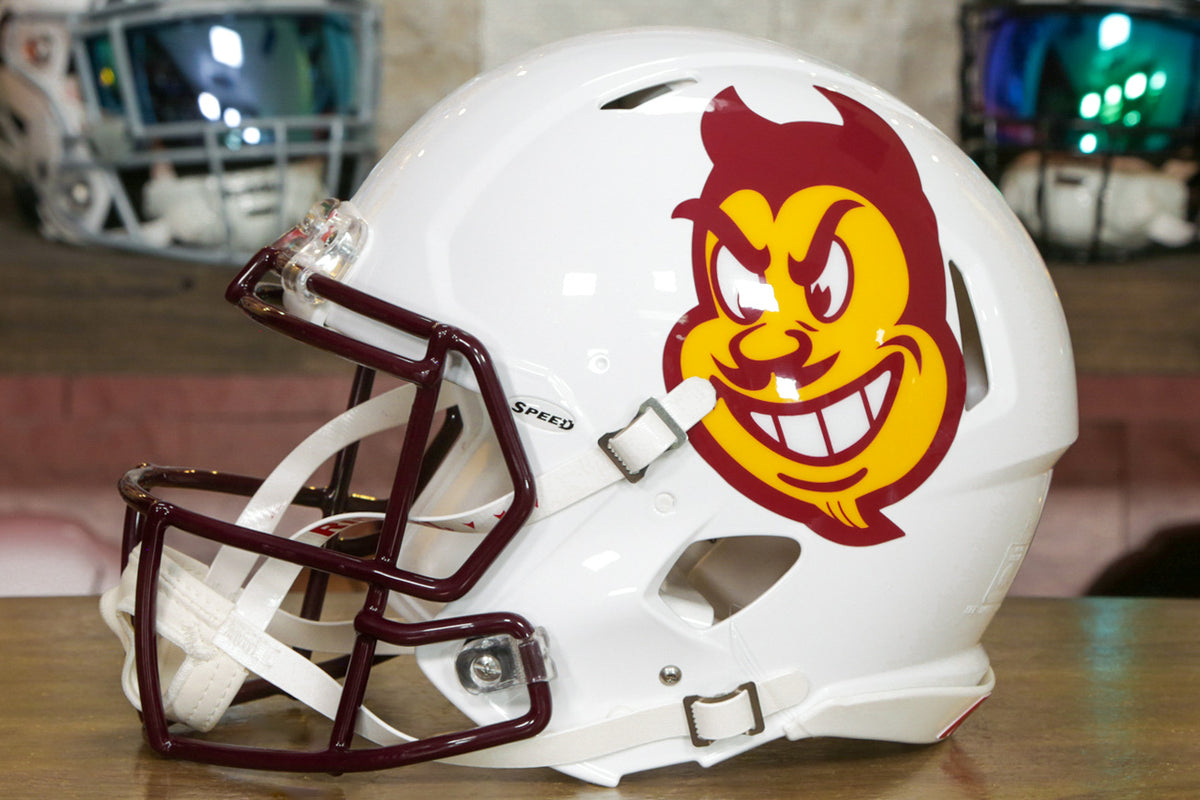 Arizona State Sun Devils Riddell Speed Authentic Helmet - White Sparky ...