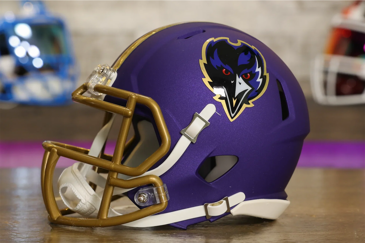 Baltimore Ravens Riddell Speed Mini Helmet - Purple Rising Alternate ...