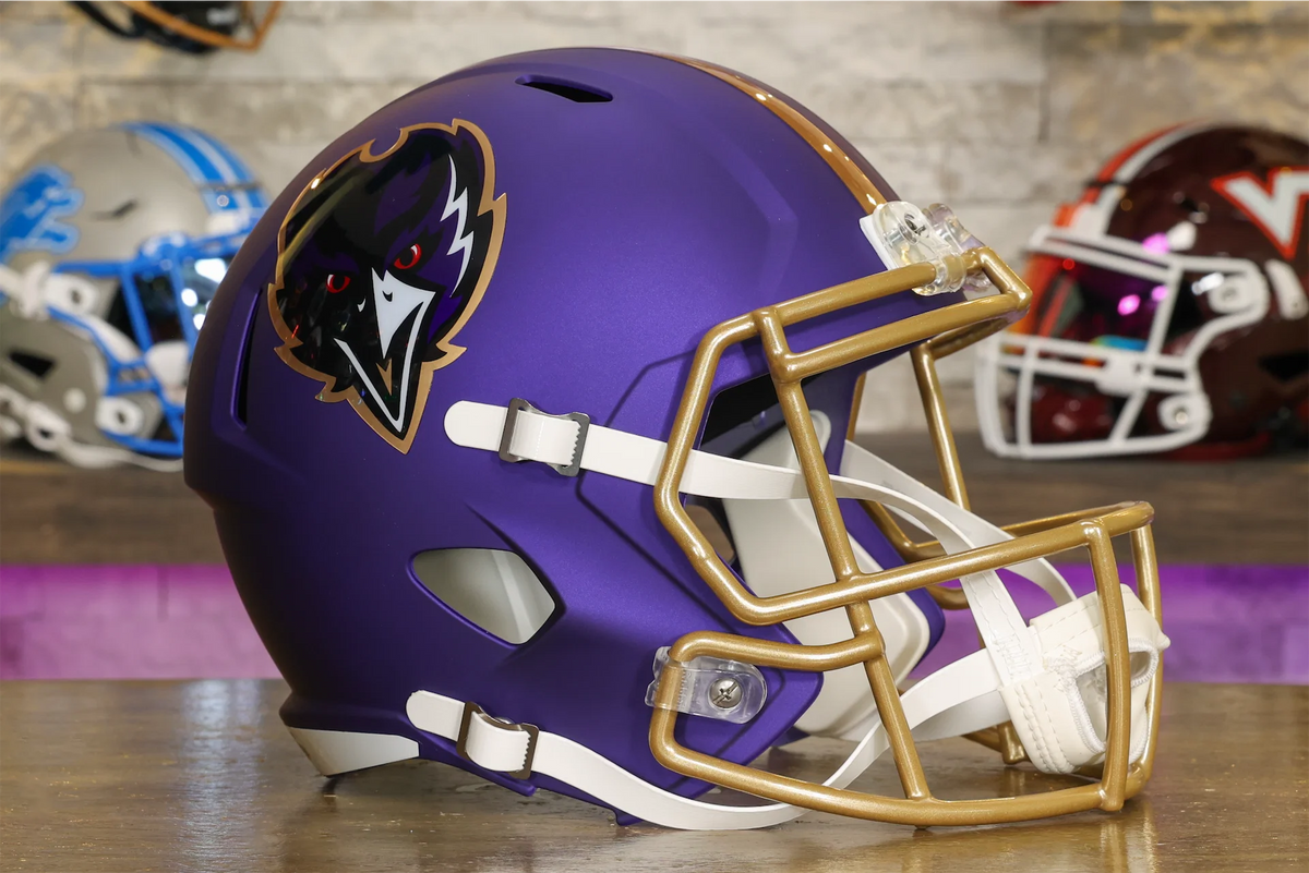Baltimore Ravens Riddell Speed Display Helmet - Purple Rising Alternat ...