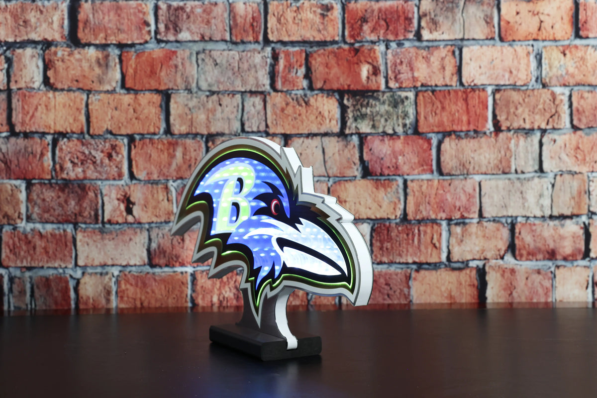 NFL LED Infinity Logo Light - Baltimore Ravens – Green Gridiron, Inc.