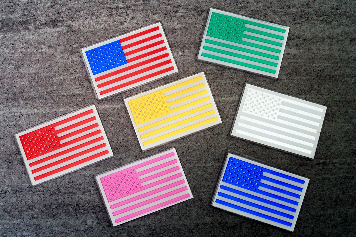 Chrome US Flag Helmet Decal – Green Gridiron, Inc.