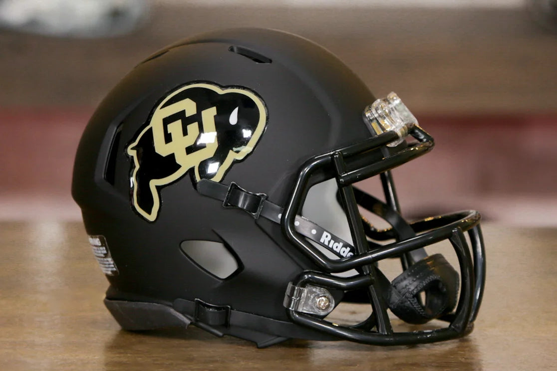 Colorado Buffaloes Riddell Speed Mini Helmet - Matte Black – Green ...