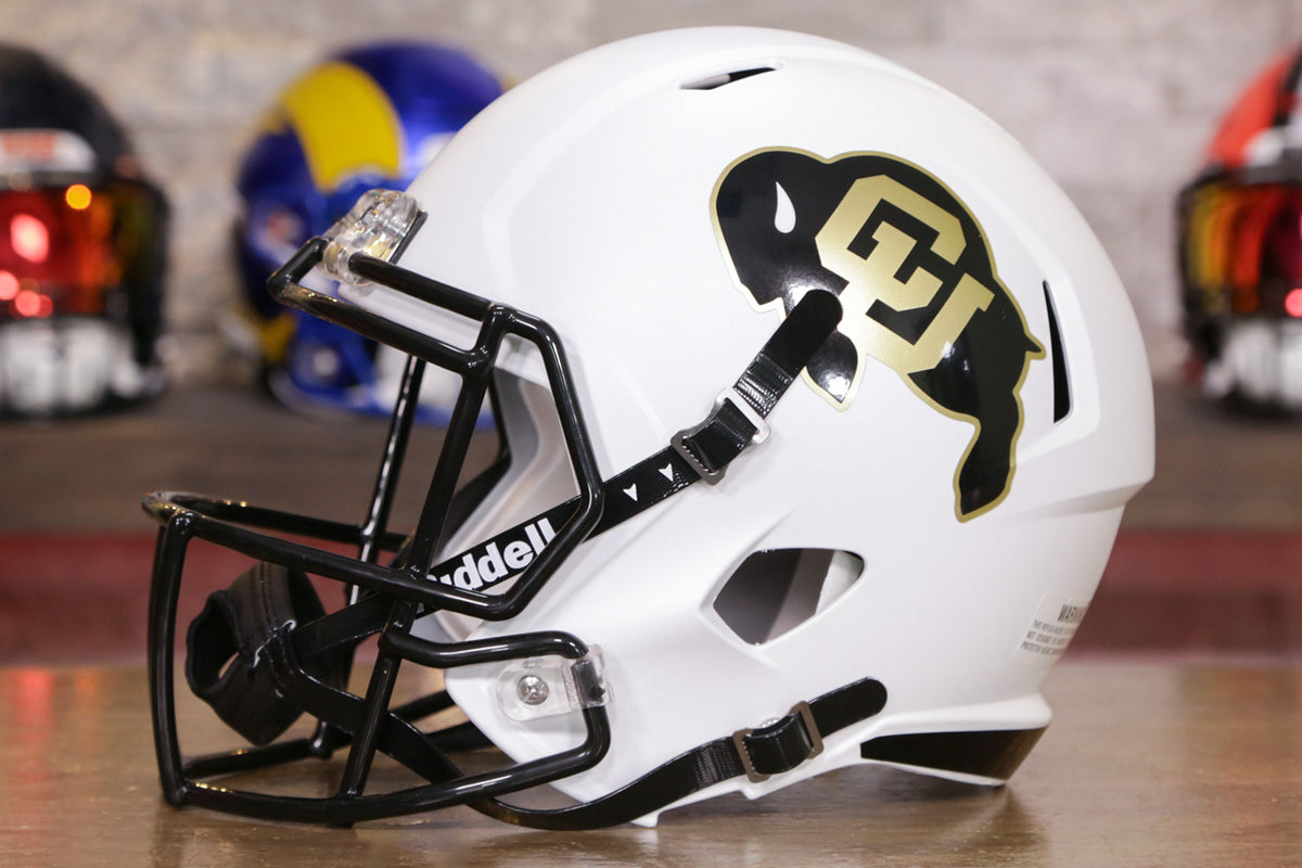Colorado Buffaloes Riddell Speed Display Helmet - Matte White – Green ...