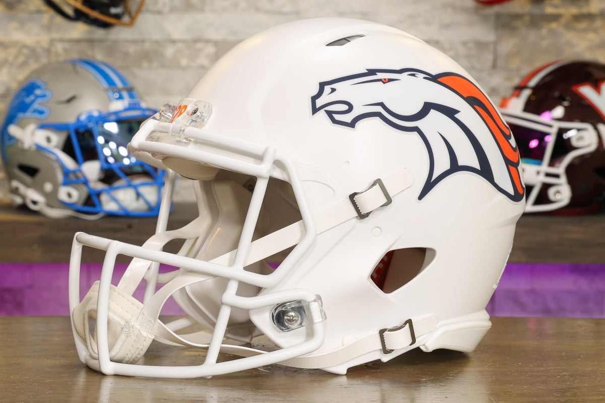 Denver Broncos Riddell Speed Authentic Helmet - Summit White Alternate ...