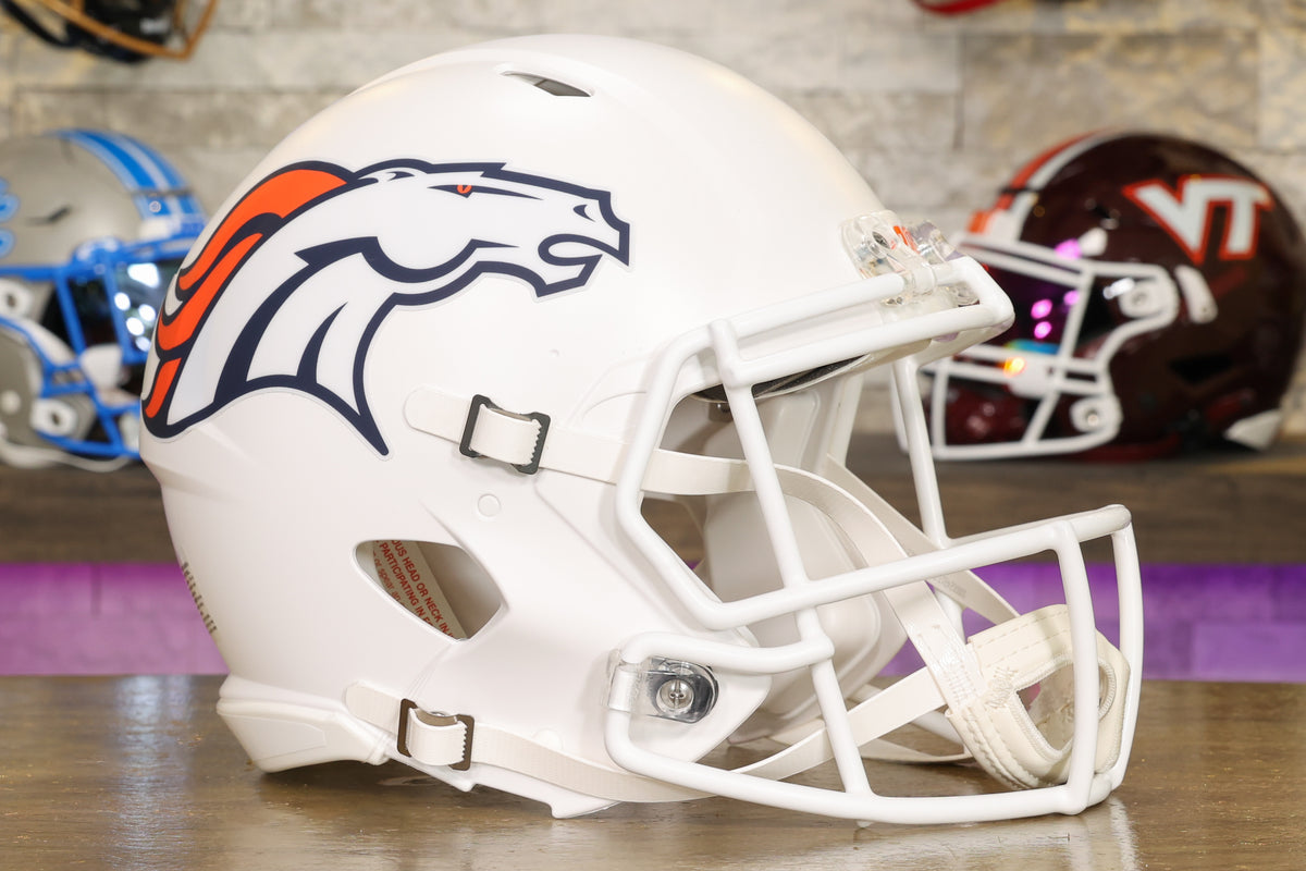 Denver Broncos Riddell Speed Authentic Helmet - Summit White Alternate ...
