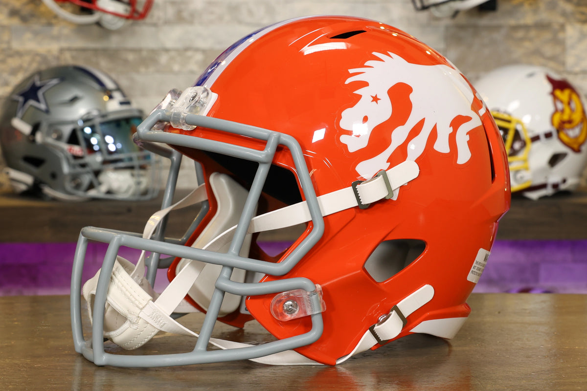 Denver Broncos Riddell Speed Display Helmet - 1966 Throwback – Green ...