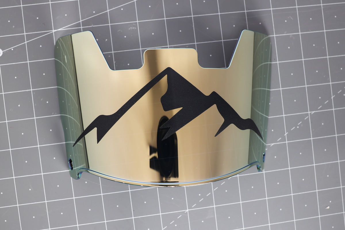 Designer Etched Visor - Mountain Range – Green Gridiron, Inc.