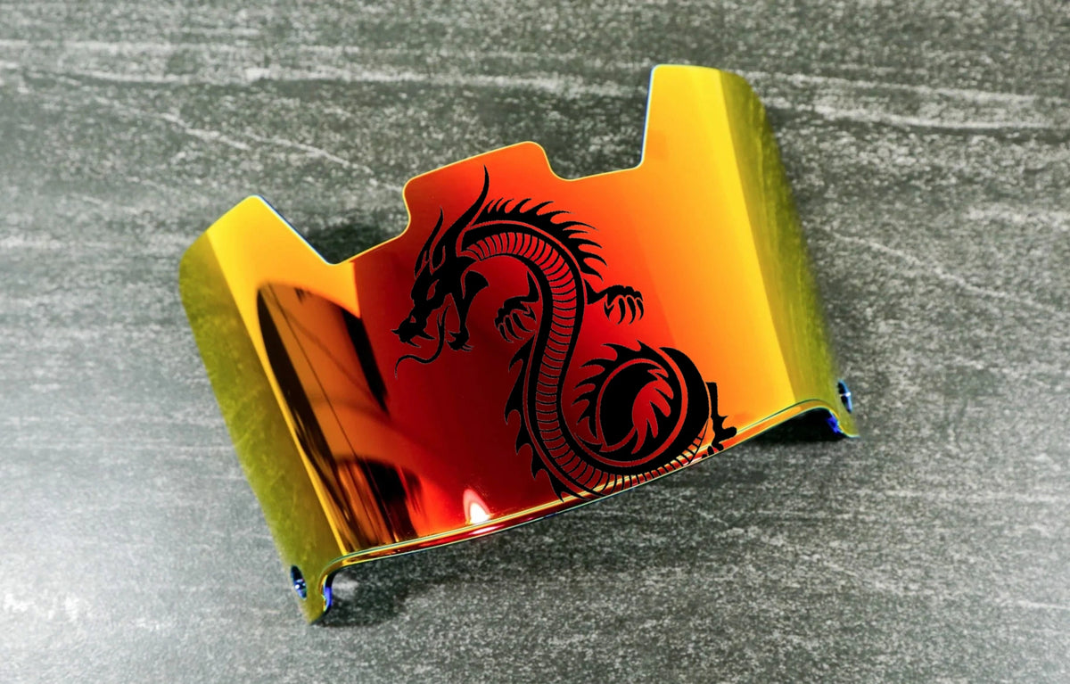 Designer Etched Visor - Dragon's Breath – Green Gridiron, Inc.