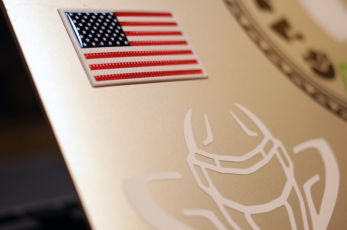 EmbossTech US Flag | Raised Helmet Decal – Green Gridiron, Inc.