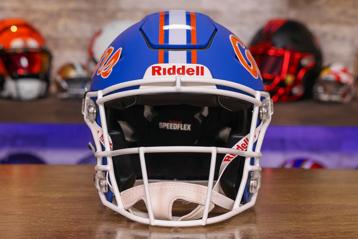 Matte Blue Football Helmet