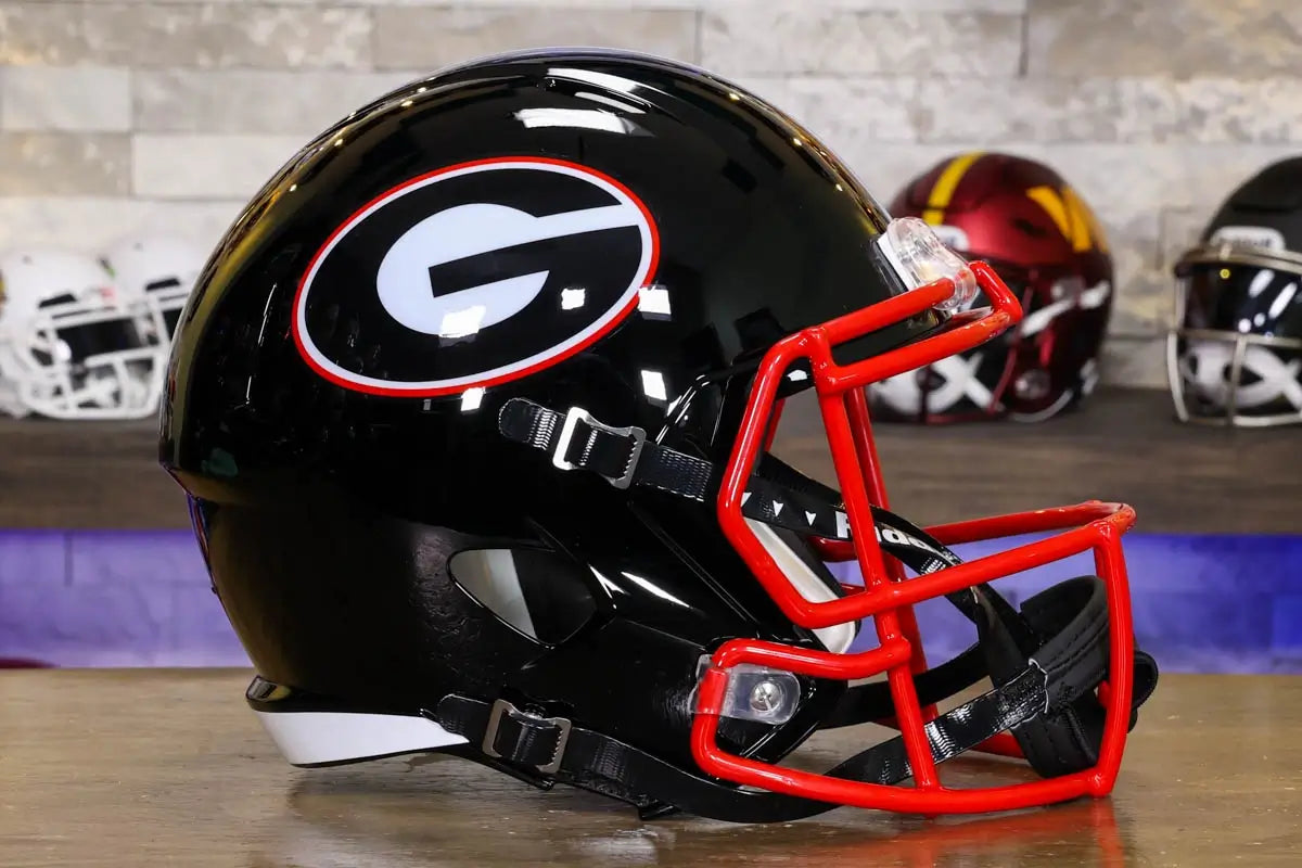 Georgia Bulldogs Riddell Speed Display Helmet - Black Alternate – Green ...