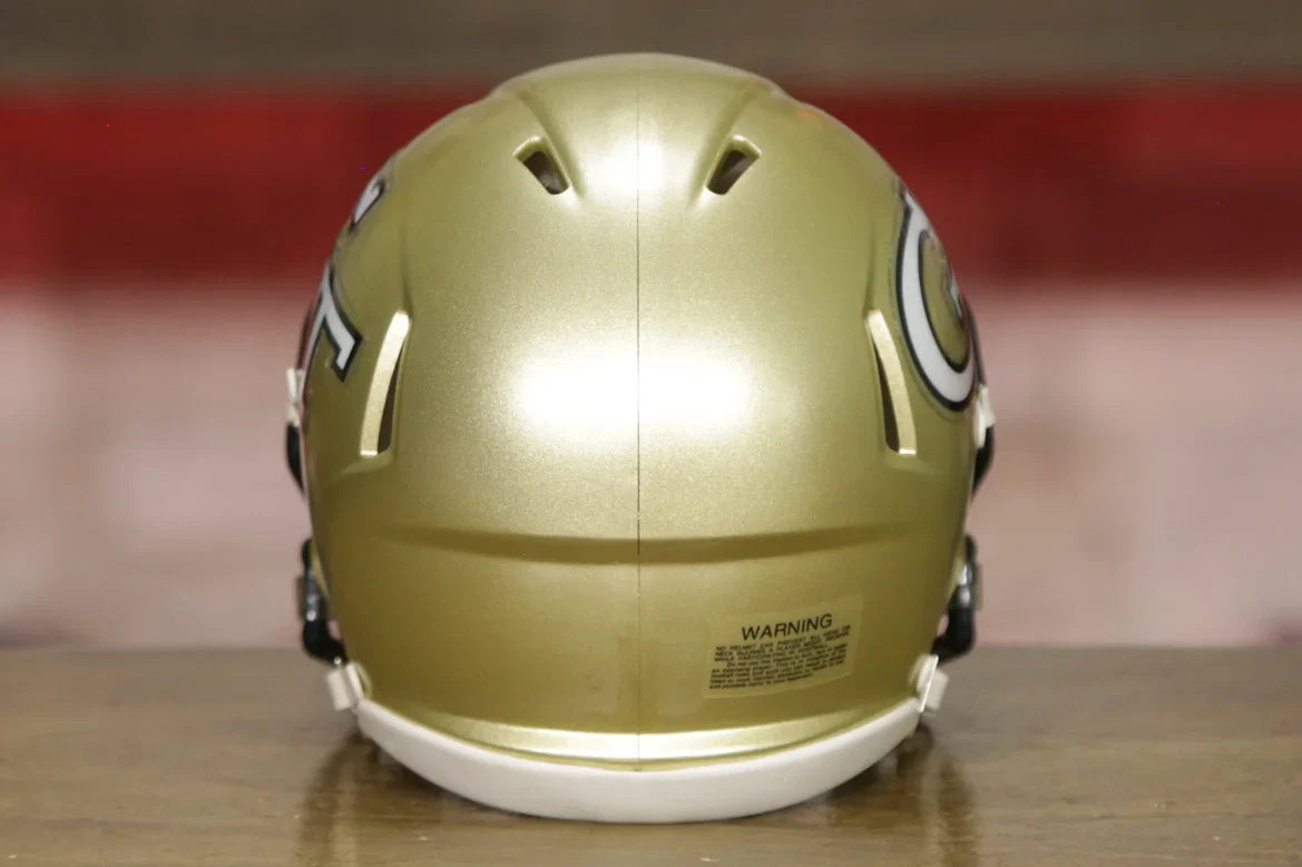 Georgia Tech Yellow Jackets Riddell Speed Mini Helmet – Green Gridiron ...