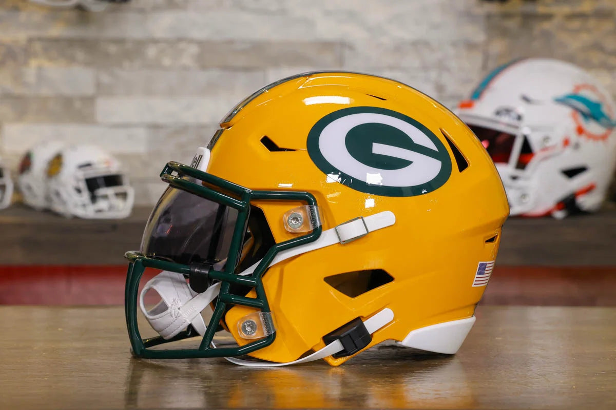 Green Bay Packers Riddell SpeedFlex Mid-Size Helmet – Green Gridiron, Inc.