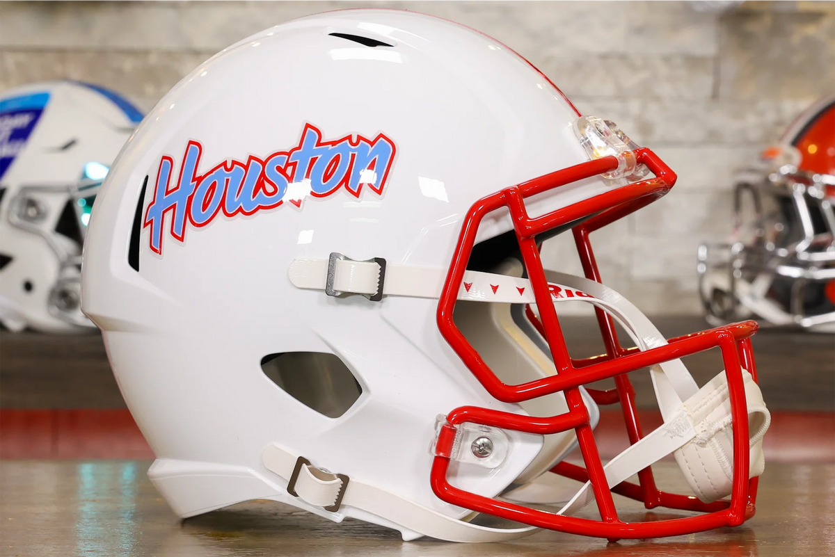 Houston Cougars Riddell Speed Display Helmet - Script – Green Gridiron ...