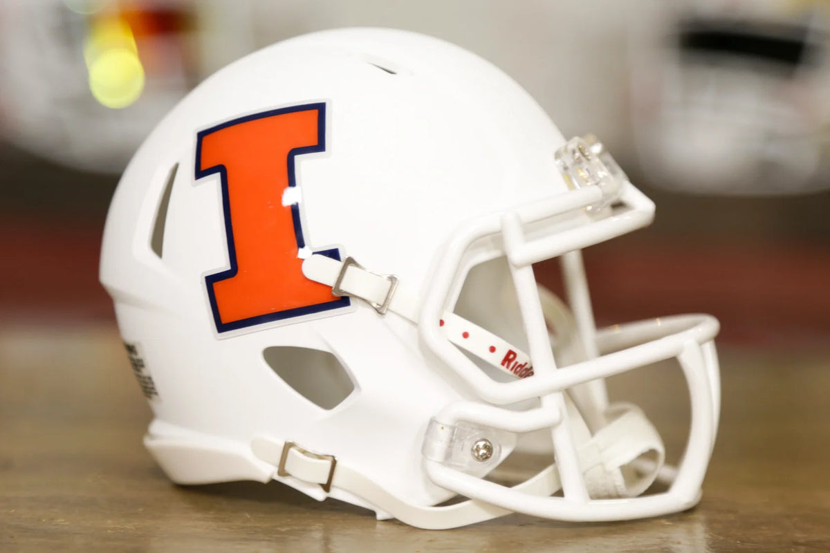Illinois Fighting Illini Riddell Speed Mini Helmet - Matte White ...