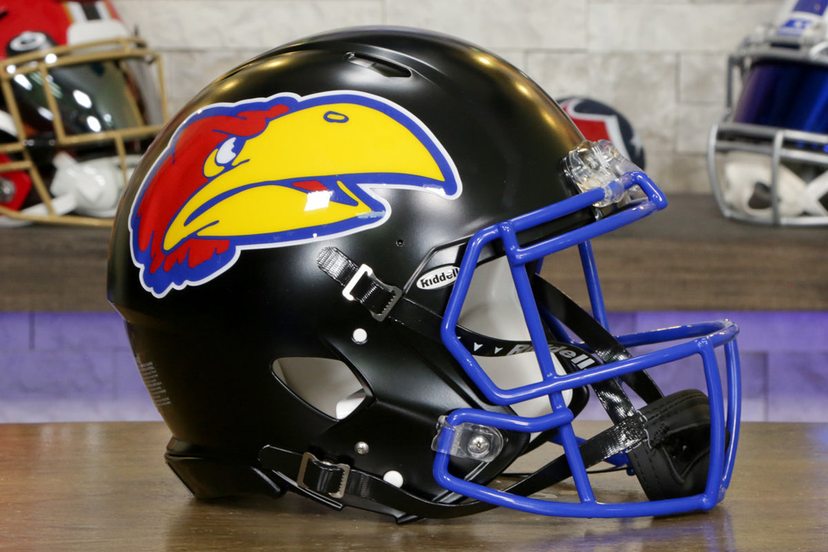 Kansas Jayhawks - Riddell Speed Authentic Helmet - Black – Green ...
