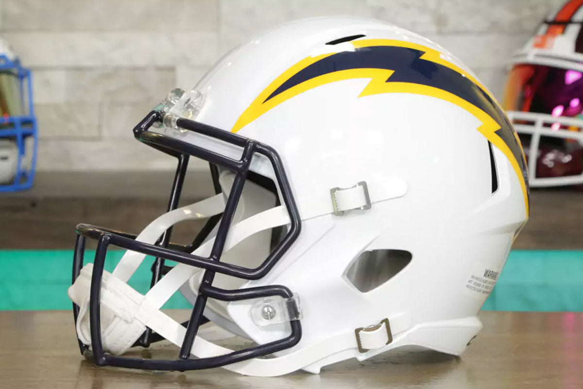 Los Angeles Chargers Riddell Speed Replica Helmet - Alternate Color Ru ...