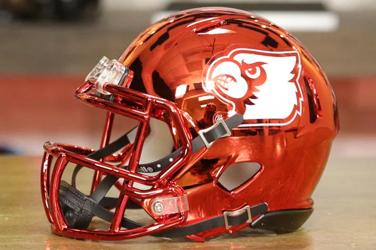 Louisville Cardinals Riddell Speed Mini Helmet - Red Chrome – Green ...