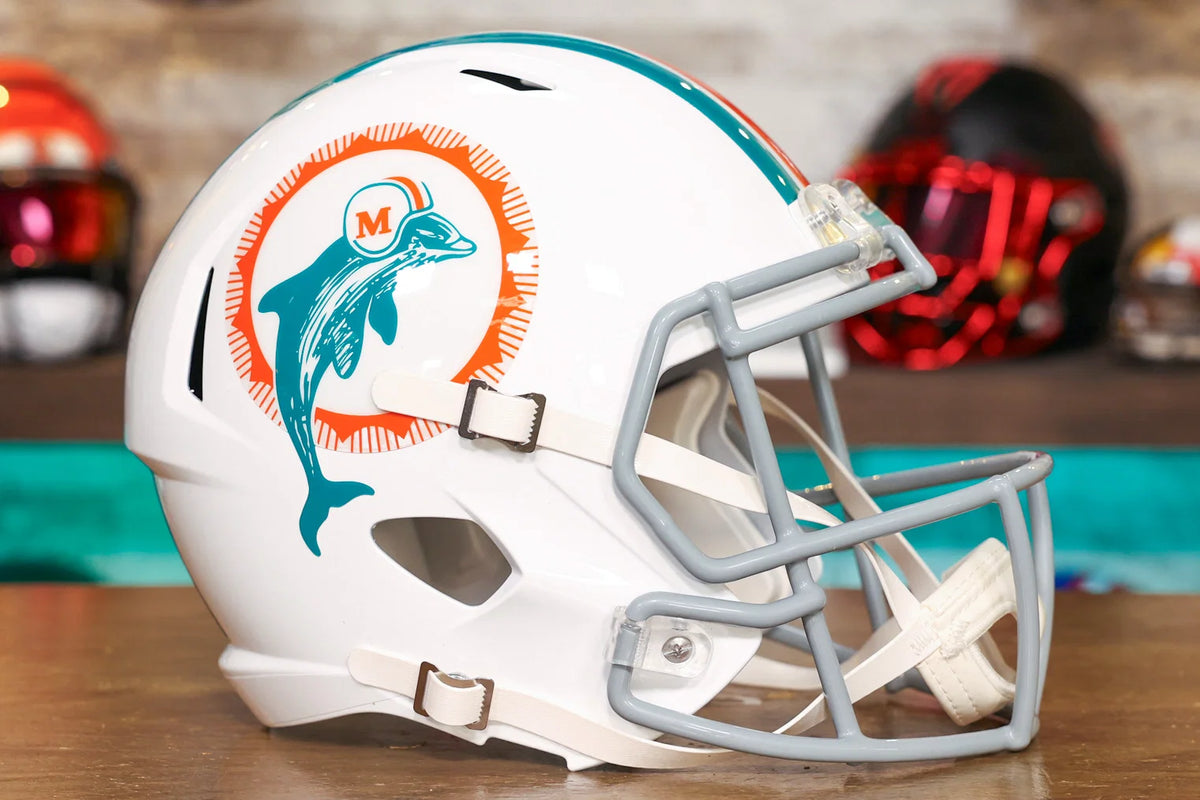 Miami Dolphins Riddell Speed Display Helmet - 1972 Throwback – Green ...