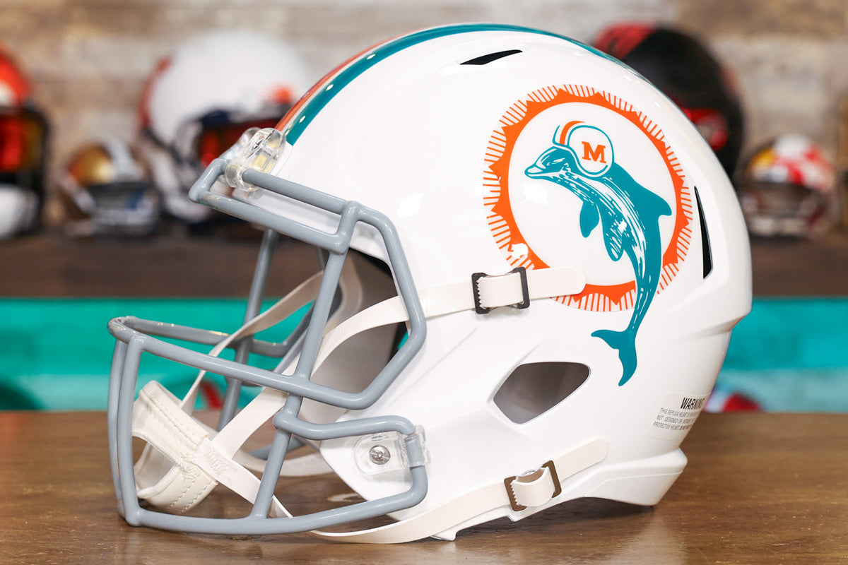 Miami Dolphins Riddell Speed Replica Helmet - 1972 Throwback – Green ...