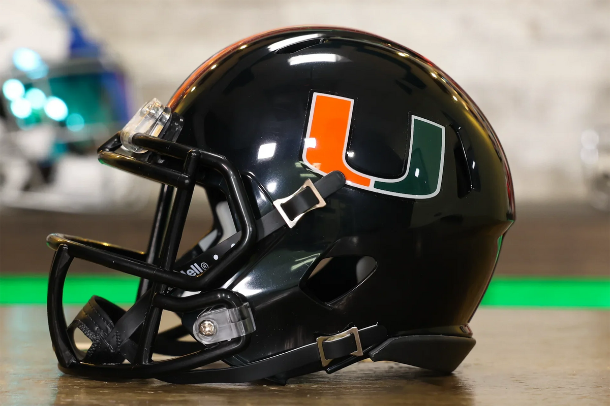 Miami Hurricanes Riddell Speed Mini Helmet - Gloss Black – Green ...