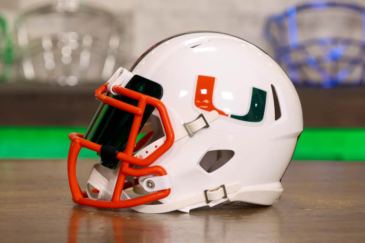 Miami Hurricanes Riddell Speed Mini Helmet - GG Edition – Green ...
