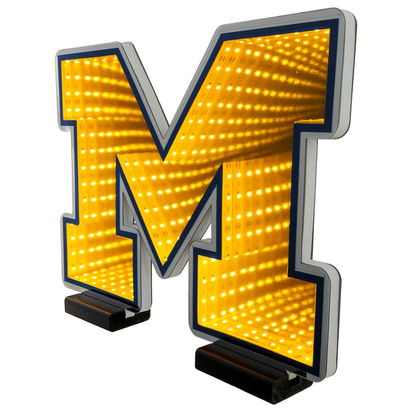 NCAA LED Infinity Logo Light - Michigan Wolverines – Green Gridiron, Inc.