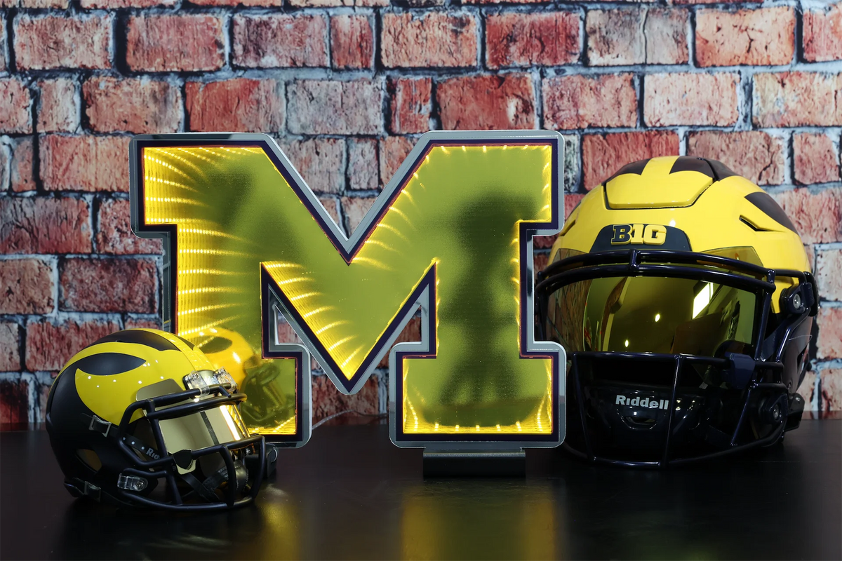 NCAA LED Infinity Logo Light - Michigan Wolverines – Green Gridiron, Inc.