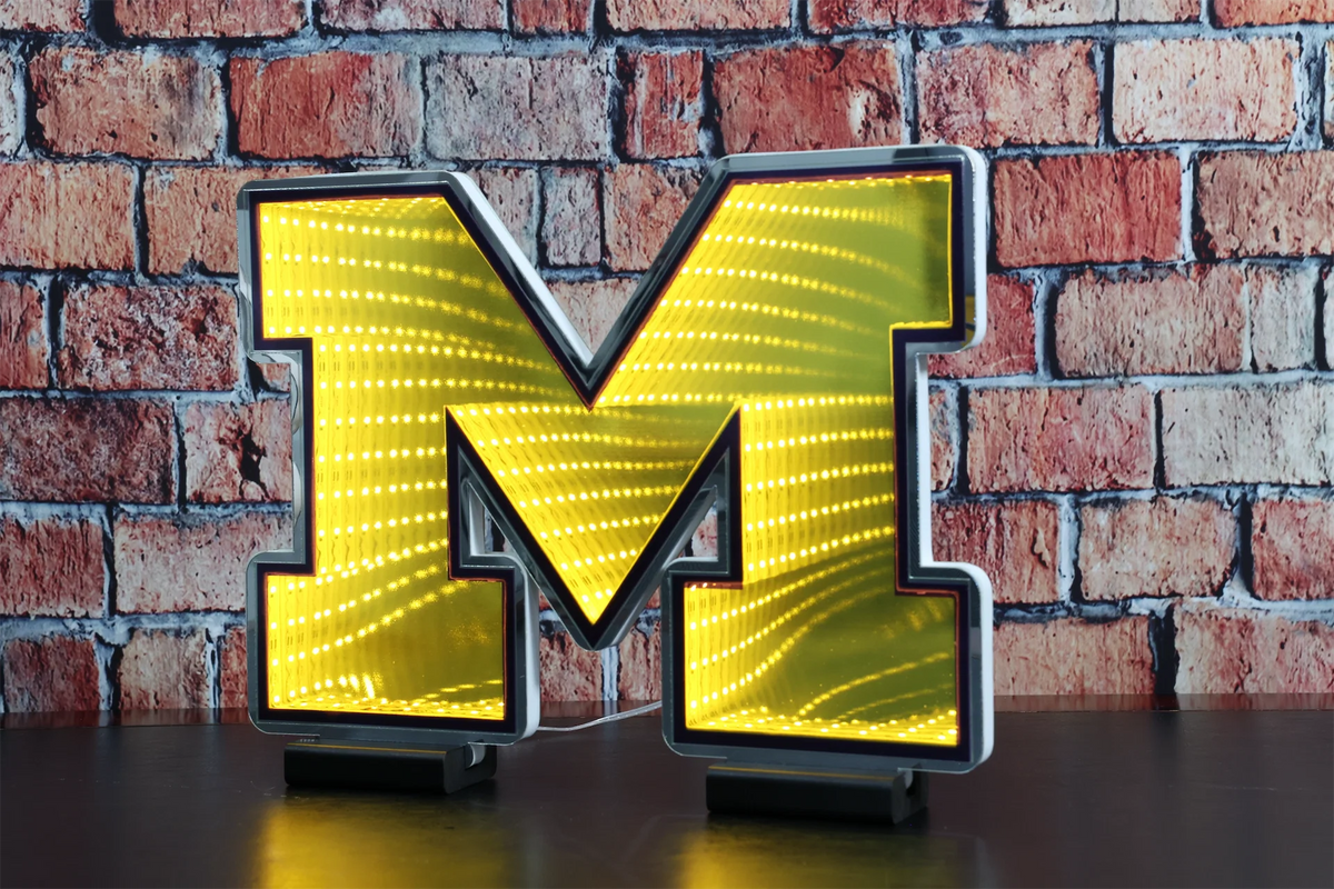NCAA LED Infinity Logo Light - Michigan Wolverines – Green Gridiron, Inc.