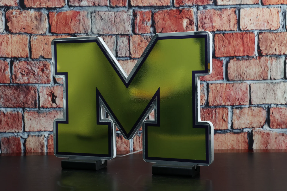 NCAA LED Infinity Logo Light - Michigan Wolverines – Green Gridiron, Inc.
