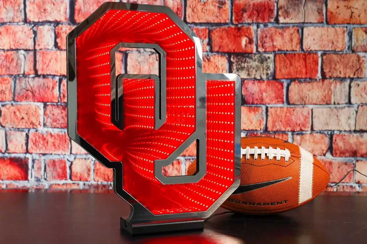 NCAA LED Infinity Logo Light - Oklahoma Sooners – Green Gridiron, Inc.
