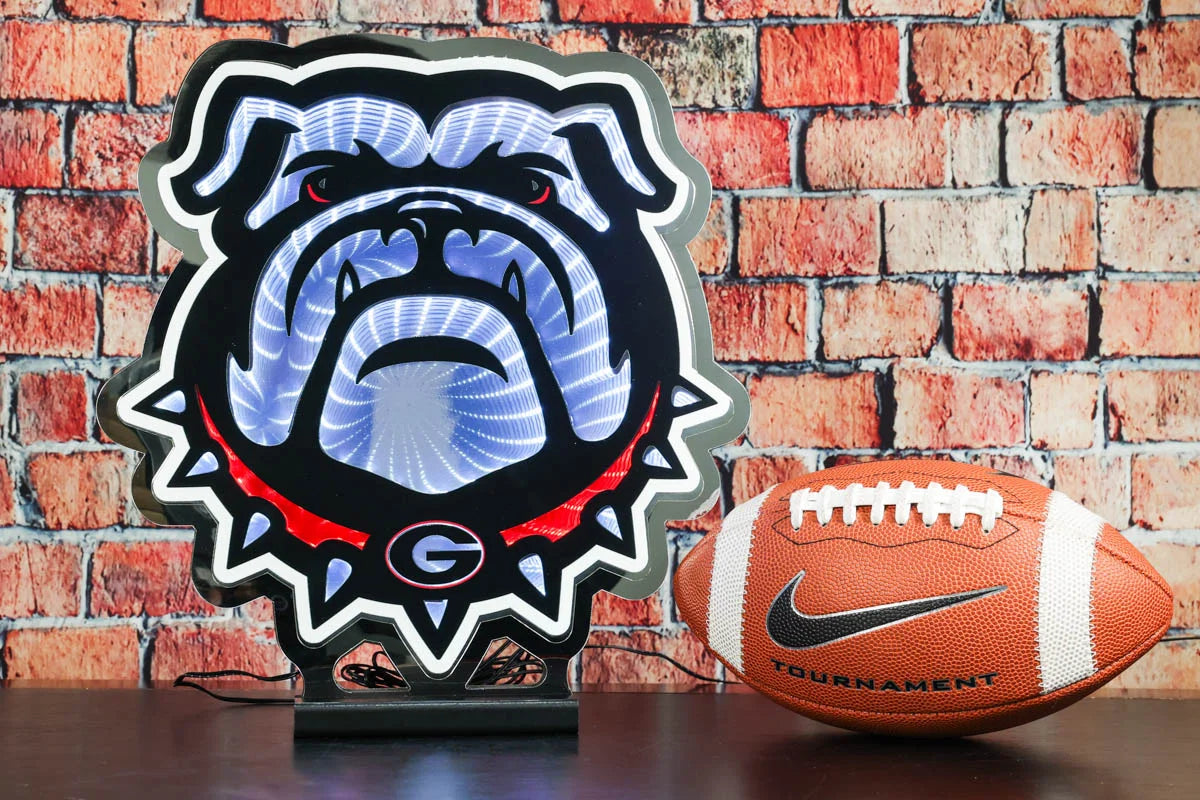 NCAA LED Infinity Logo Light - Georgia Bulldogs Dawg – Green Gridiron, Inc.
