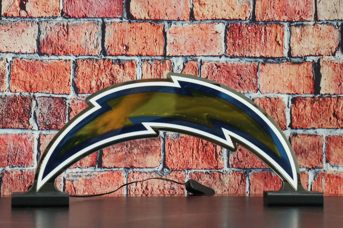 NFL LED Infinity Logo Light - Los Angeles Chargers – Green Gridiron, Inc.