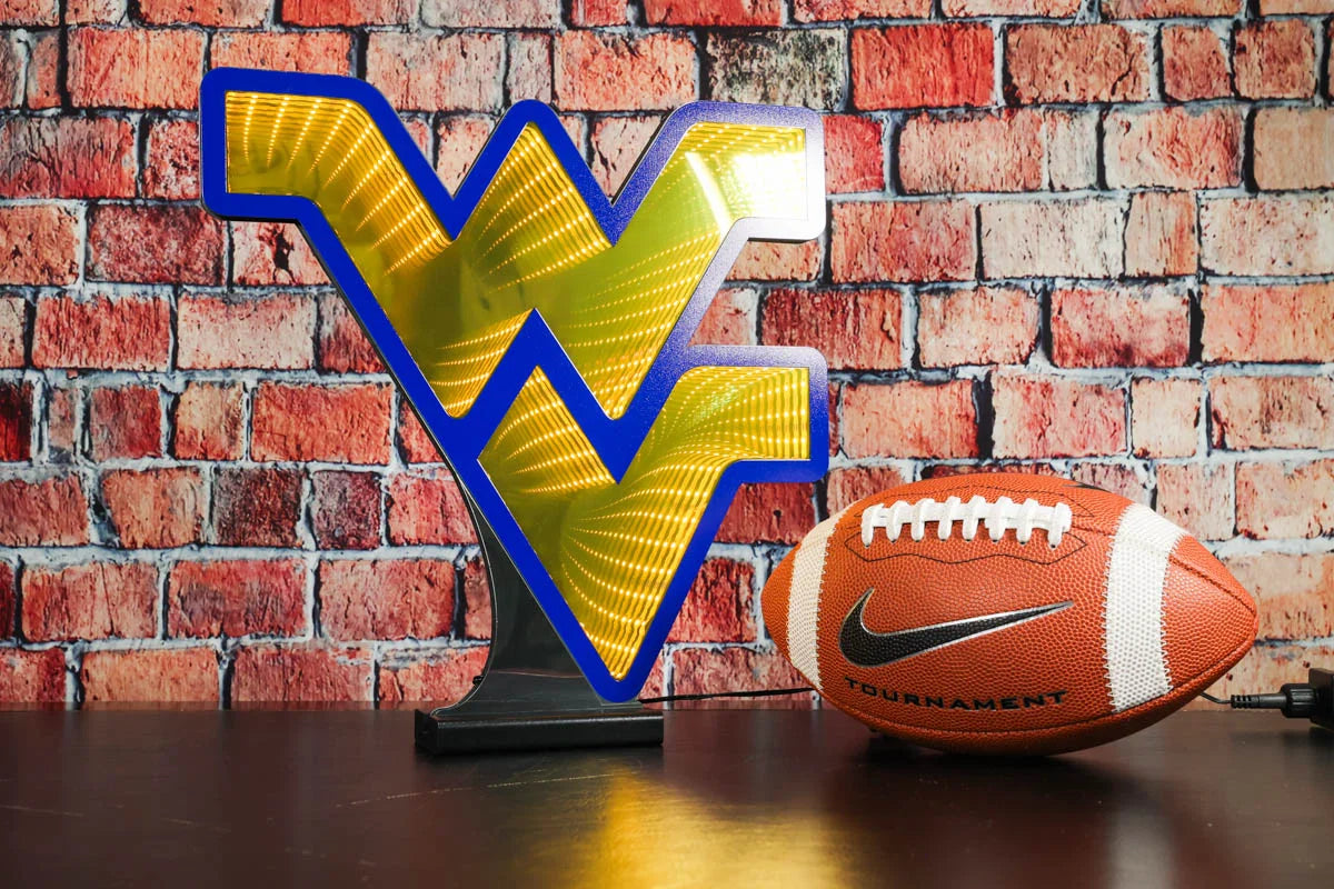 NCAA LED Infinity Logo Light - West Virginia – Green Gridiron, Inc.