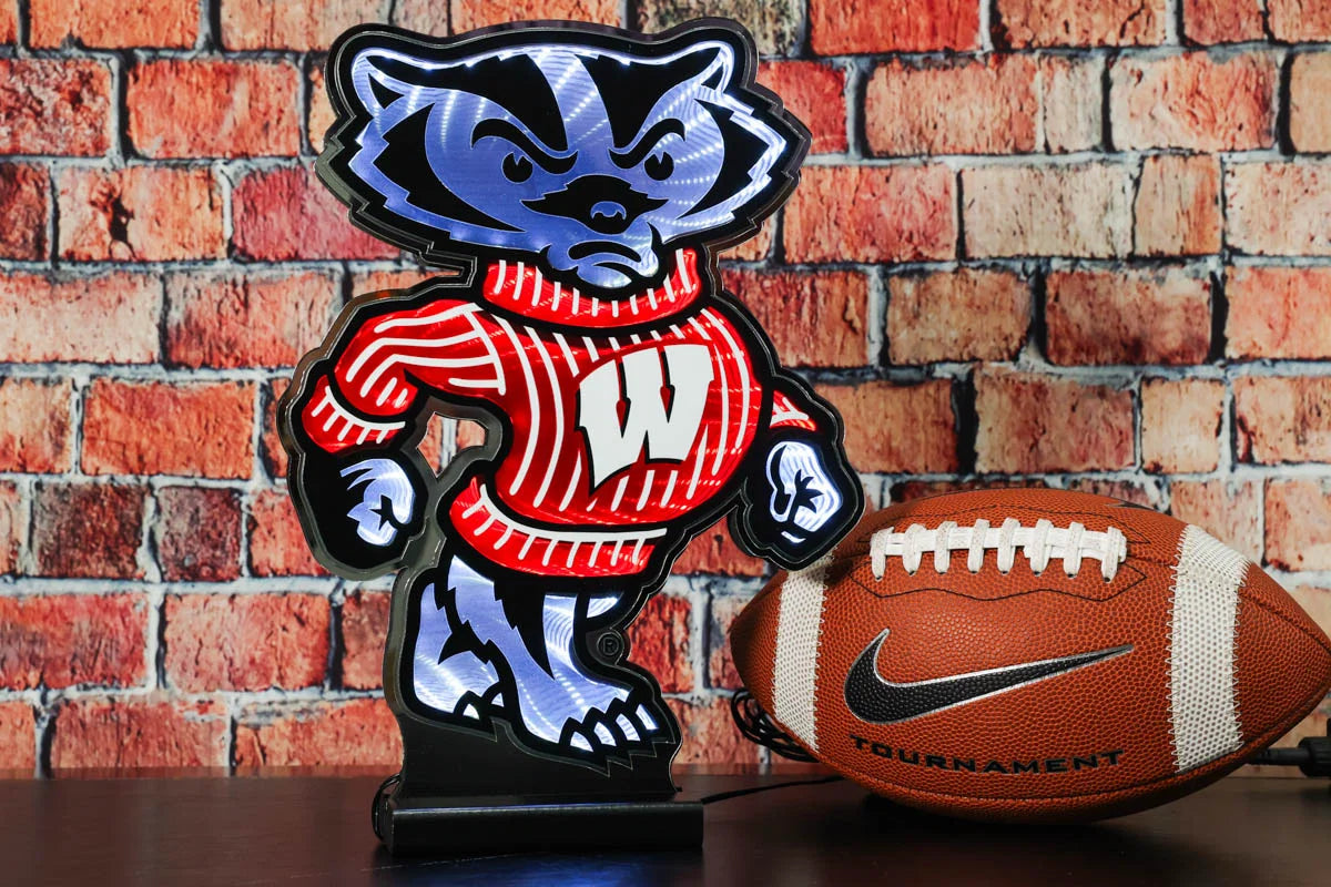 NCAA LED Infinity Logo Light - Wisconsin Badgers Buckey – Green ...