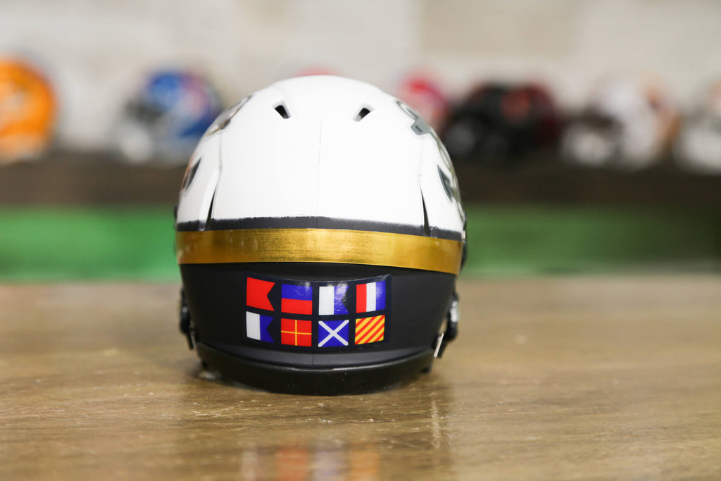 Navy Midshipmen Riddell Speed Mini Helmet - Two Toned White and Navy ...