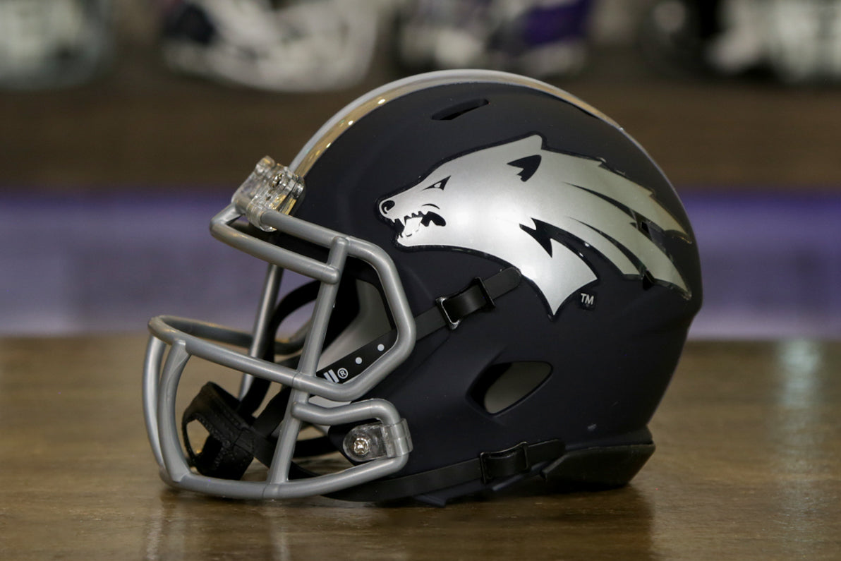 Nevada Wolf Pack Riddell Speed Mini Helmet - Matte Navy – Green ...