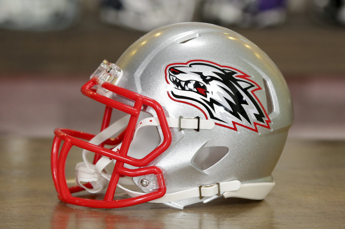 New Mexico Lobos Riddell Speed Mini Helmet - Silver – Green Gridiron, Inc.