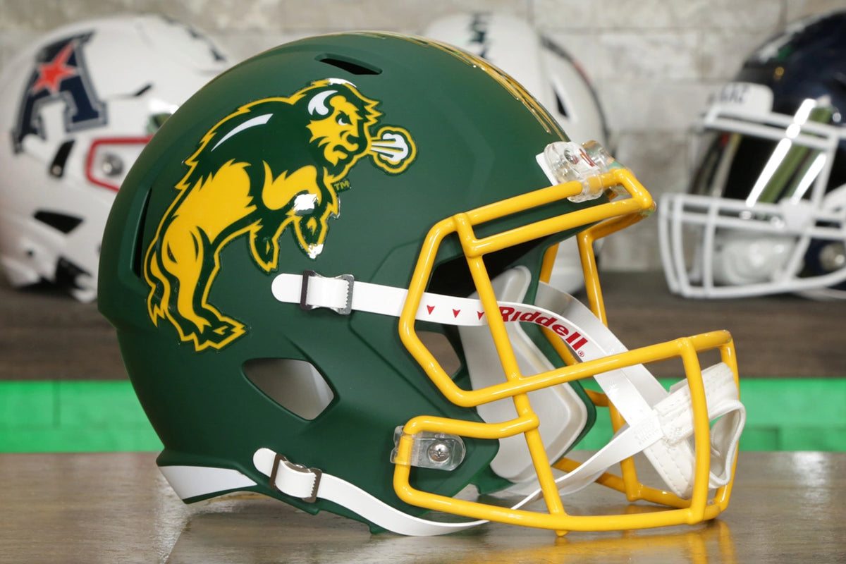 North Dakota State Bison Riddell Speed Replica Helmet - Matte Green ...