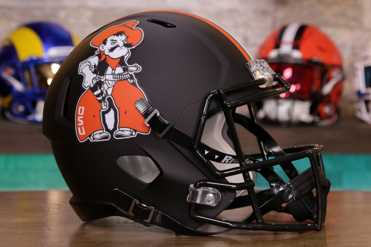 Oklahoma State Cowboys Riddell Speed Replica Helmet - Matte Black Pist ...