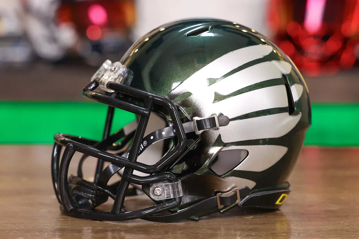 Oregon Ducks Riddell Speed Mini Helmet - Titanium Thunder – Green ...