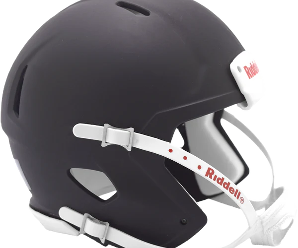 Riddell Speed Blank Mini Helmet Shell - Matte Black w/ Whiteout – Green ...