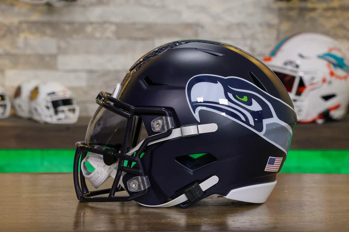 Seattle Seahawks Riddell SpeedFlex Mid-Size Helmet – Green Gridiron, Inc.