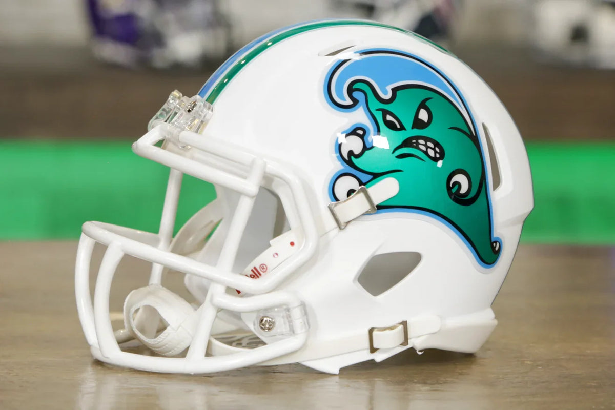 Tulane Green Wave Riddell Speed Mini Helmet - Angry Wave – Green ...