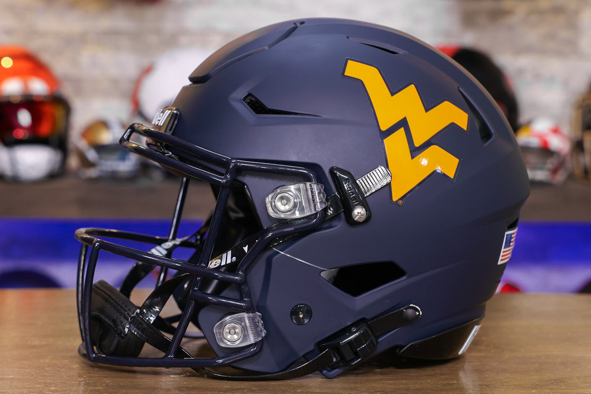 West Virginia Mountaineers Riddell SpeedFlex Helmet - Matte Navy ...