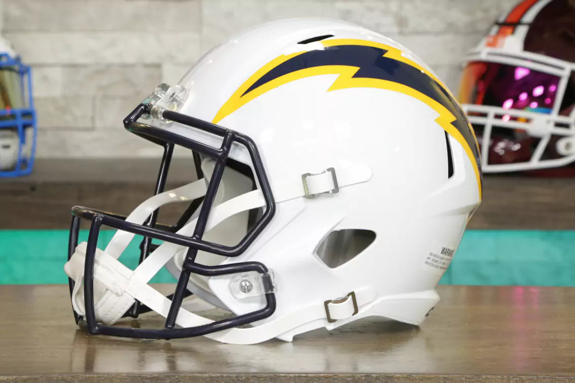 Los Angeles Chargers Riddell Speed Replica Helmet - Alternate Color Ru ...